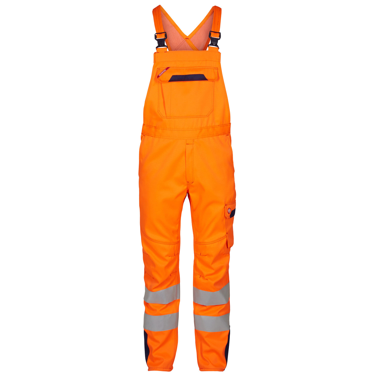 Safety+ Overall EN 20471, kort skridtlængde - Orange/Marine